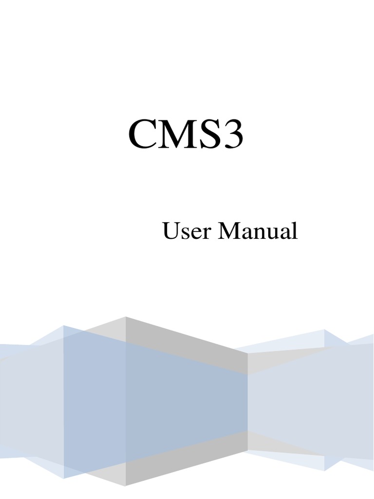 User Manual - CMS3 Software PDF | PDF | Ip Address | Button (Computing)