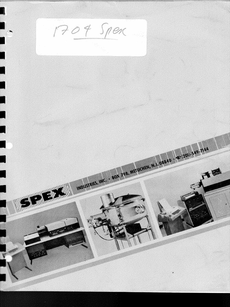 Spex 1704 Spectrometer PDF | PDF