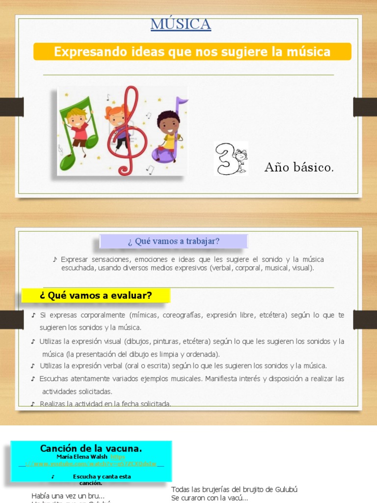 3° Básico Presentación PowerPoint Música | PDF