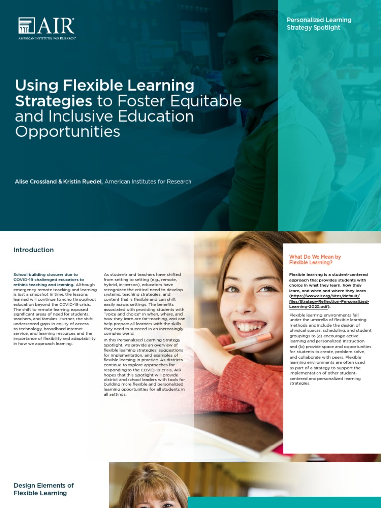 Flexible Learning Strategies Spoltight Jan 2021 | PDF | Learning | Teachers