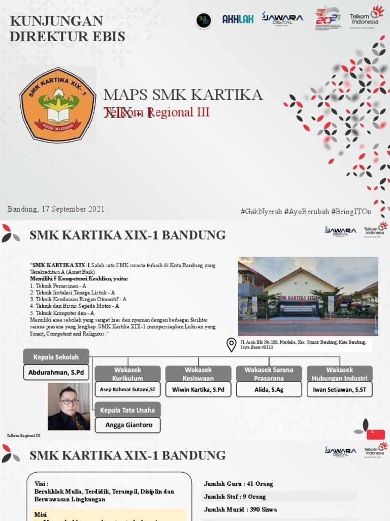Kunjungan Direktur Ebis: Maps SMK Kartika Xix - 1 | PDF