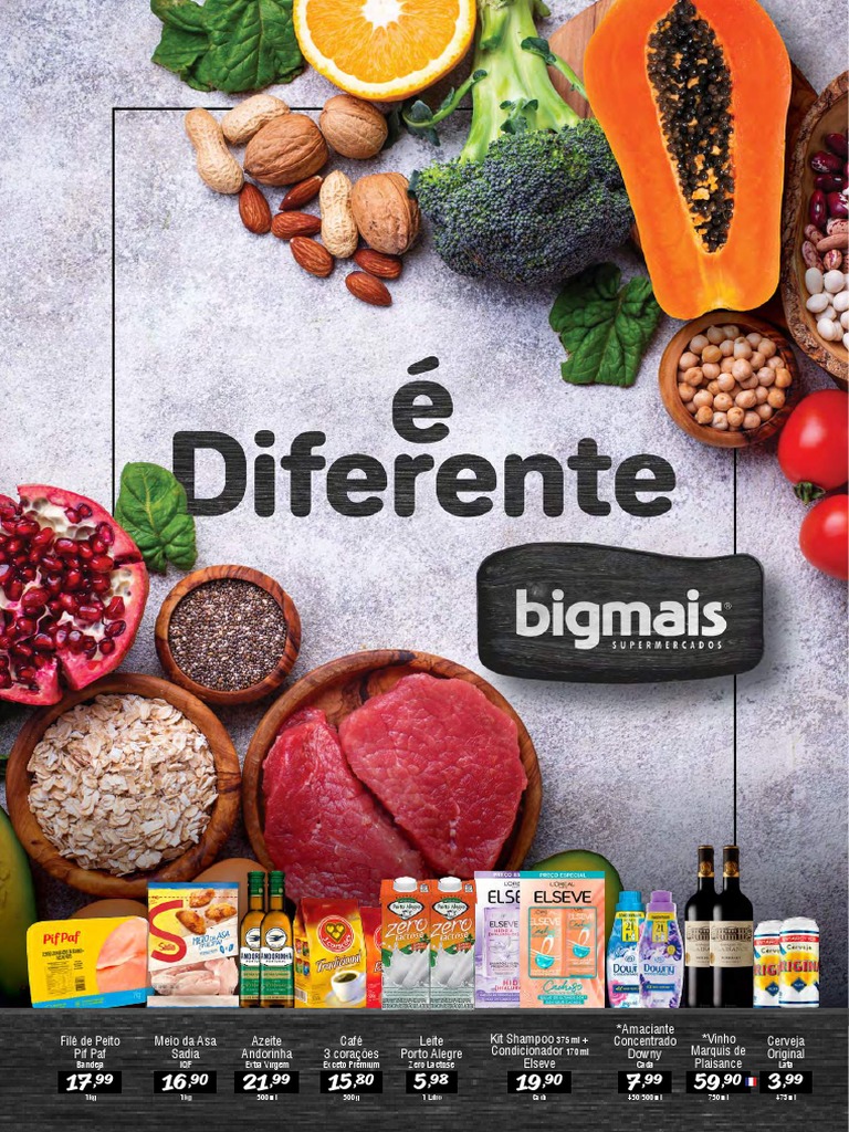 Folheto de Ofertas Bem Estar Bigmais Supermercados Agosto 2022 Compactado PDF | PDF | Queijo ...