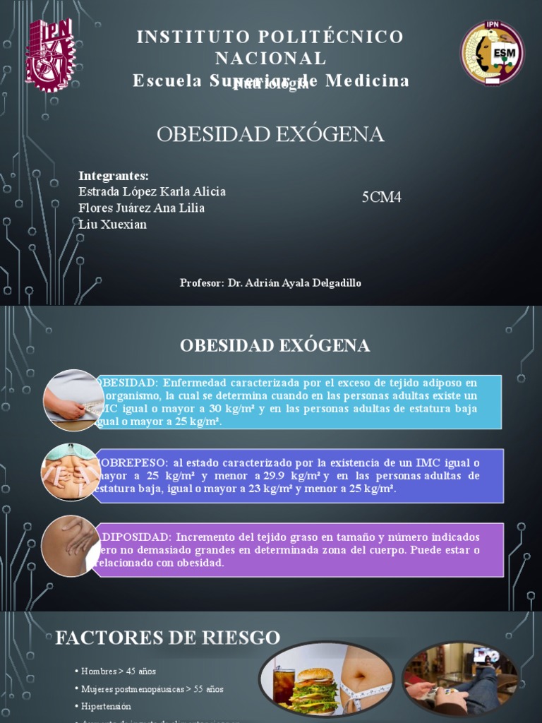 Obesidad Exógena: Definición y Factores | PDF | Leptina | Obesidad
