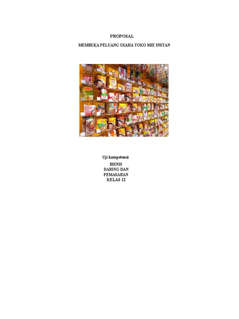 Proposal Toko Mie Instan | PDF