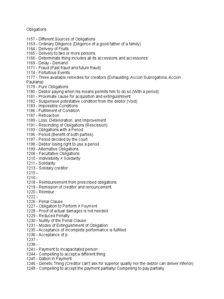 RFBT Obligations and Contracts | PDF | Law Of Obligations | Consent