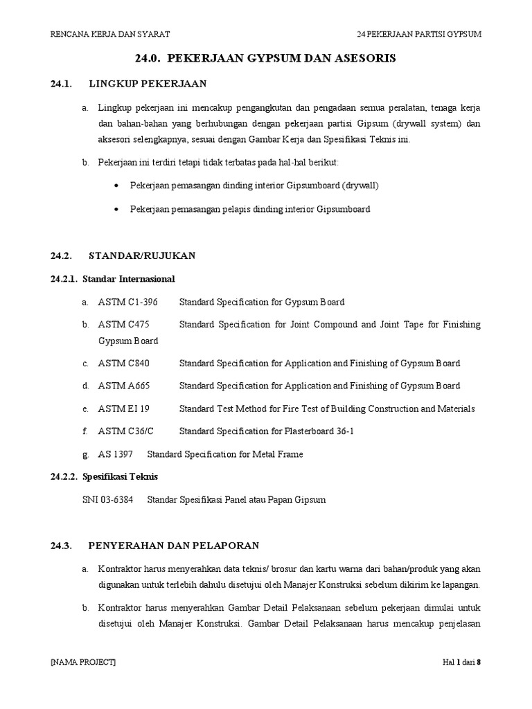 24 Pekerjaan Partisi Gypsum | PDF | Griya & Taman | Komputer