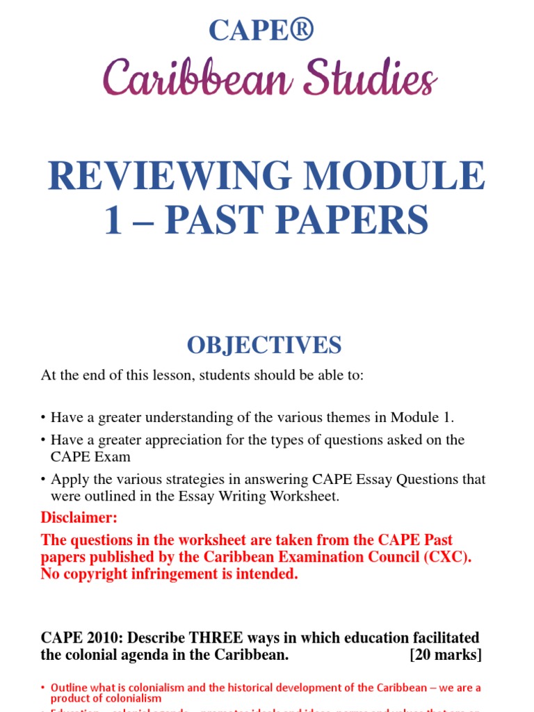 Caribbean Studies - Lesson 9 - Past Paper PDF | PDF | Flood | Cuba