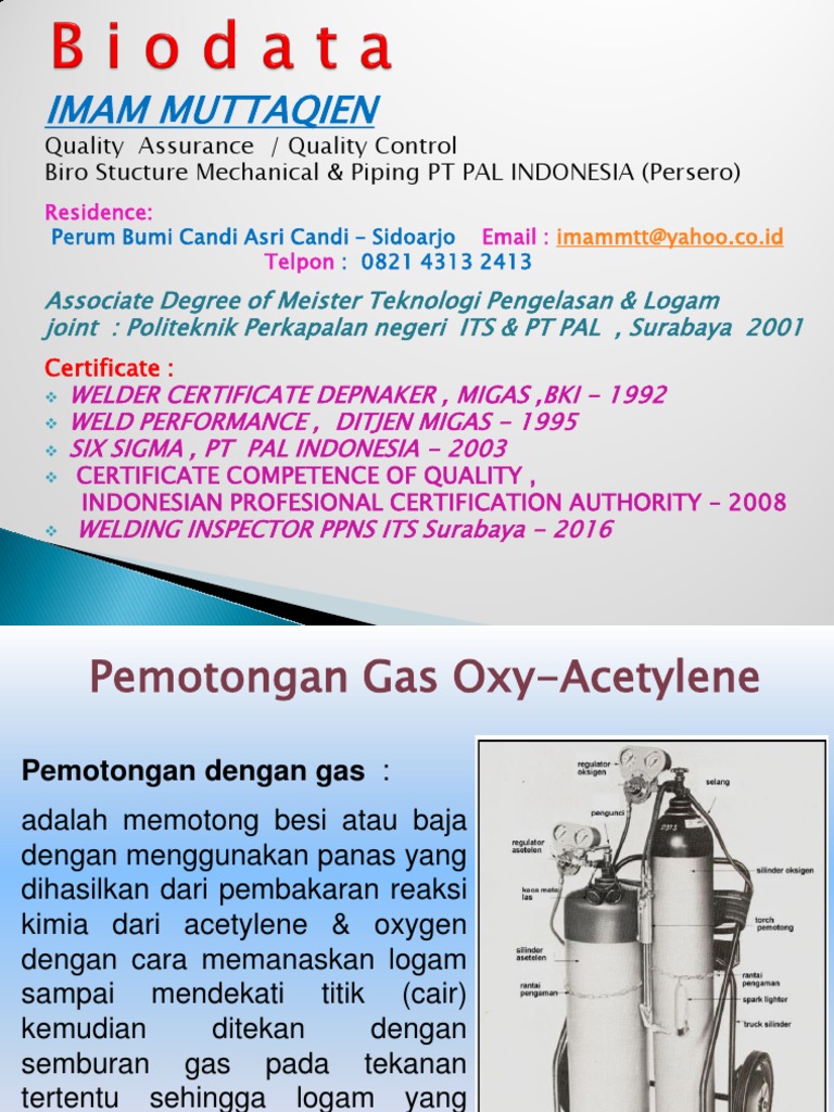 Materi Pemotongan Gas Oxy Acetylene | PDF