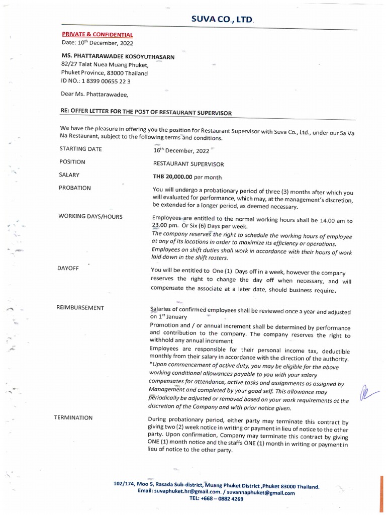 Job Letter PDF | PDF