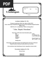 Contoh Undangan Khitan MS WORD | PDF