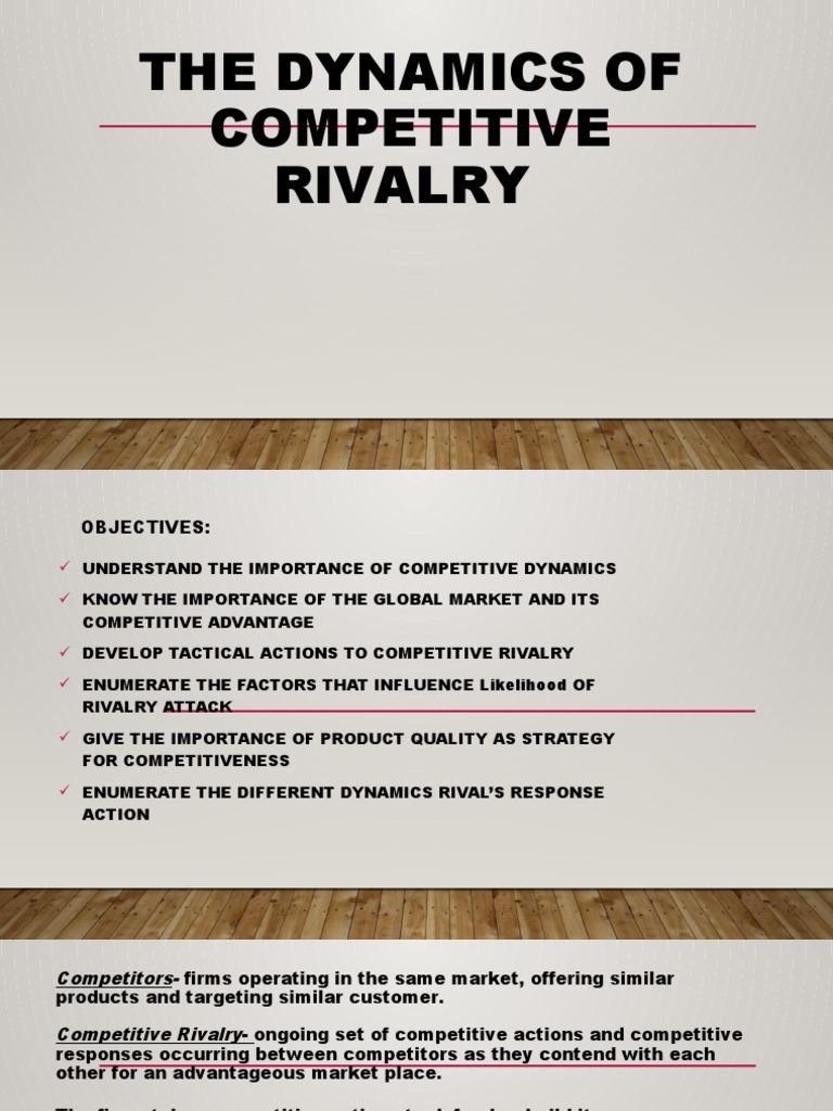 The-Dynamics-Of-Competitive-Rivalry - Chapter 5 | PDF | Competitive ...