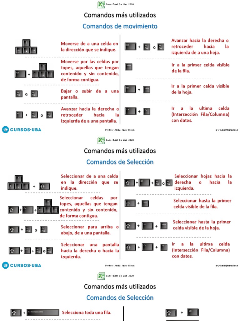 Comandos | PDF | Microsoft Excel | Informática