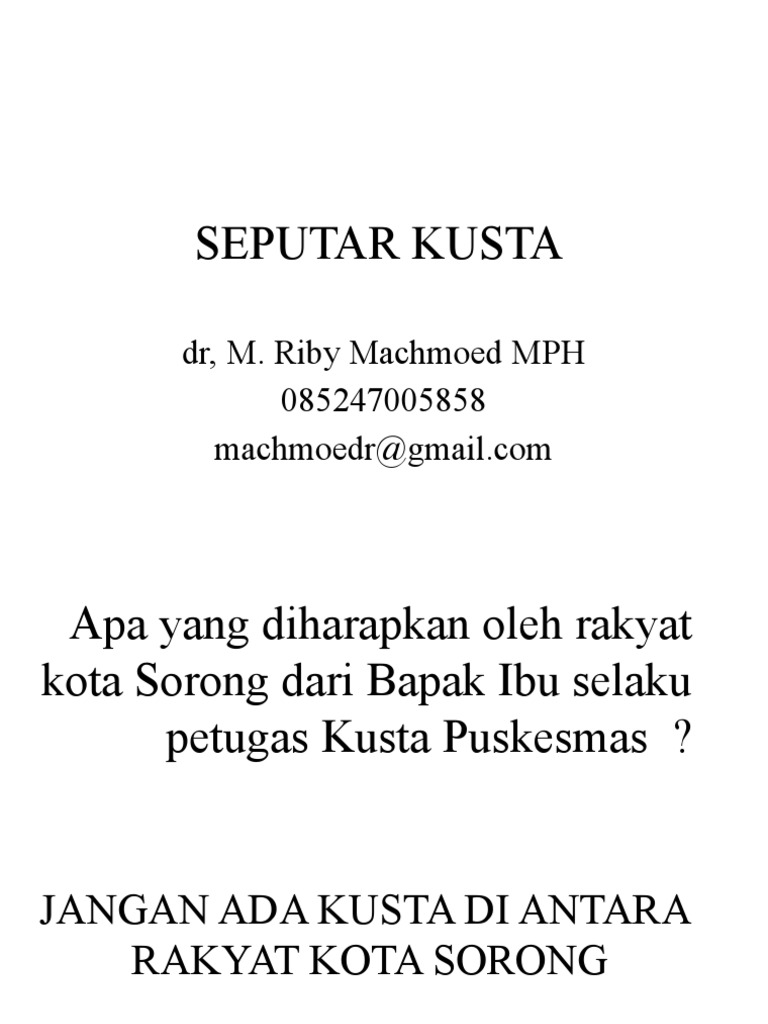 Kusta Dan Frambusia Riby 2020 Papbar 2020 | PDF