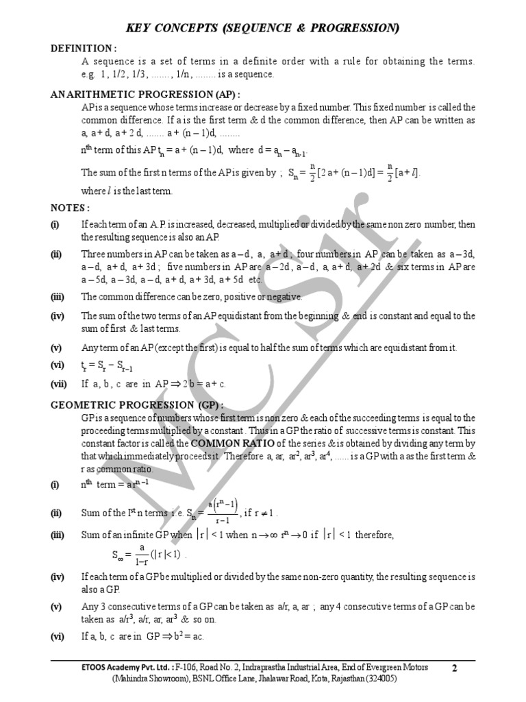 Chapter 04 Sequence Series Pdf Ratio Mathematics 4291