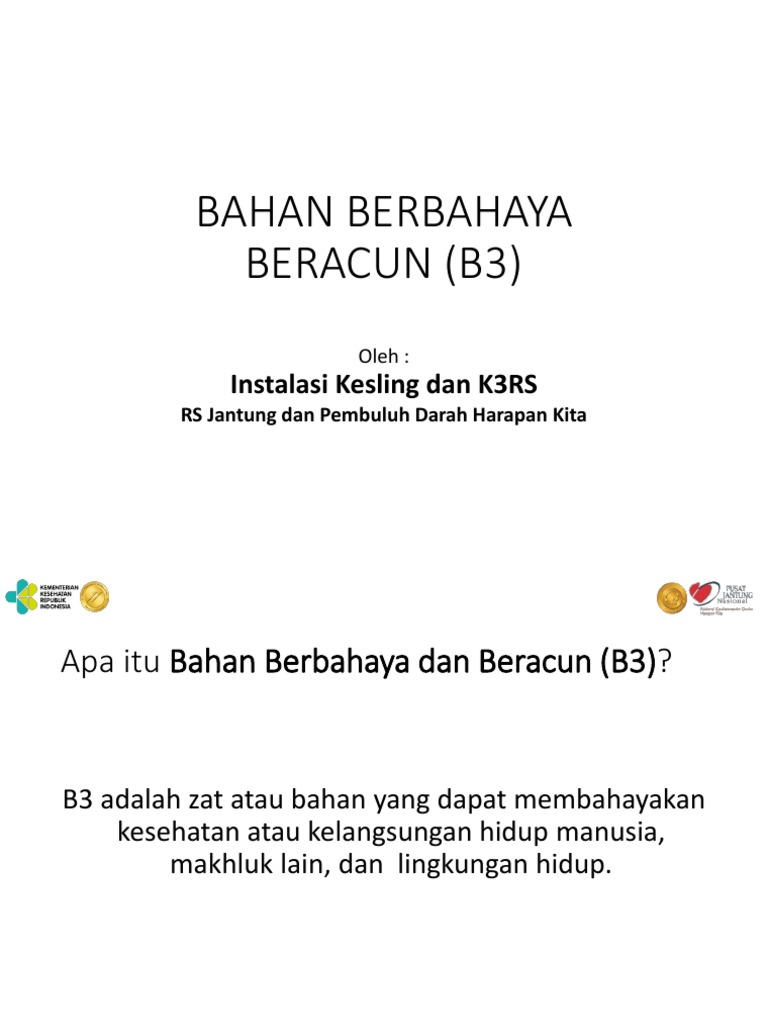 Materi Pengelolaan B3 - 2023 | PDF | Sains & Matematika