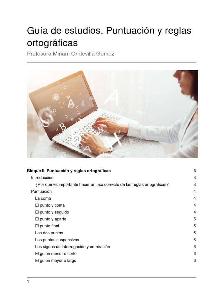Guia II | PDF | Escritura | Ortografía