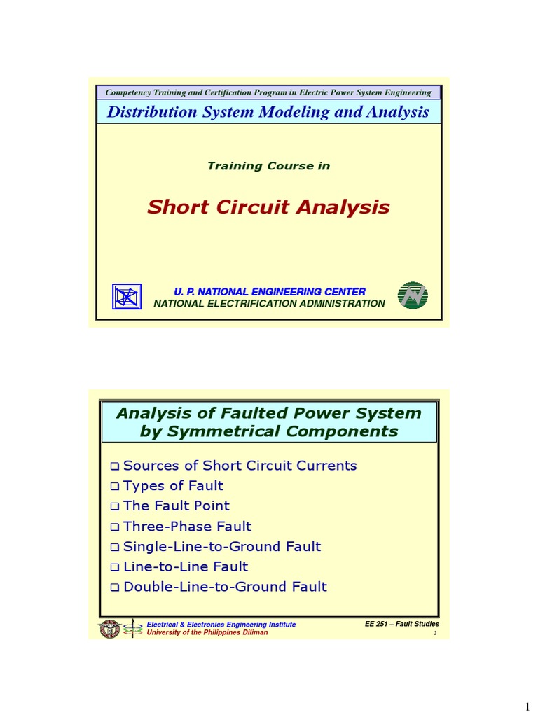 Ee251 Notes1 Short Circuit Calculations Pdf Electronic