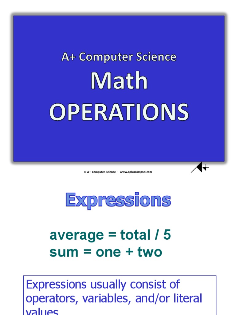 Math Operations | PDF | Integer (Computer Science) | Software Engineering Math Operations | PDF | Integer (Computer Science) | Software Engineering