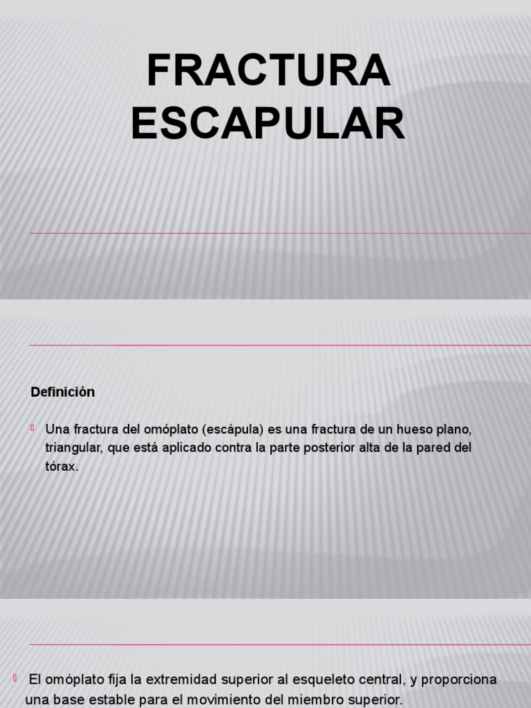 Clasificación y manejo de fractura escapular | PDF | Hombro | Anatomía ...