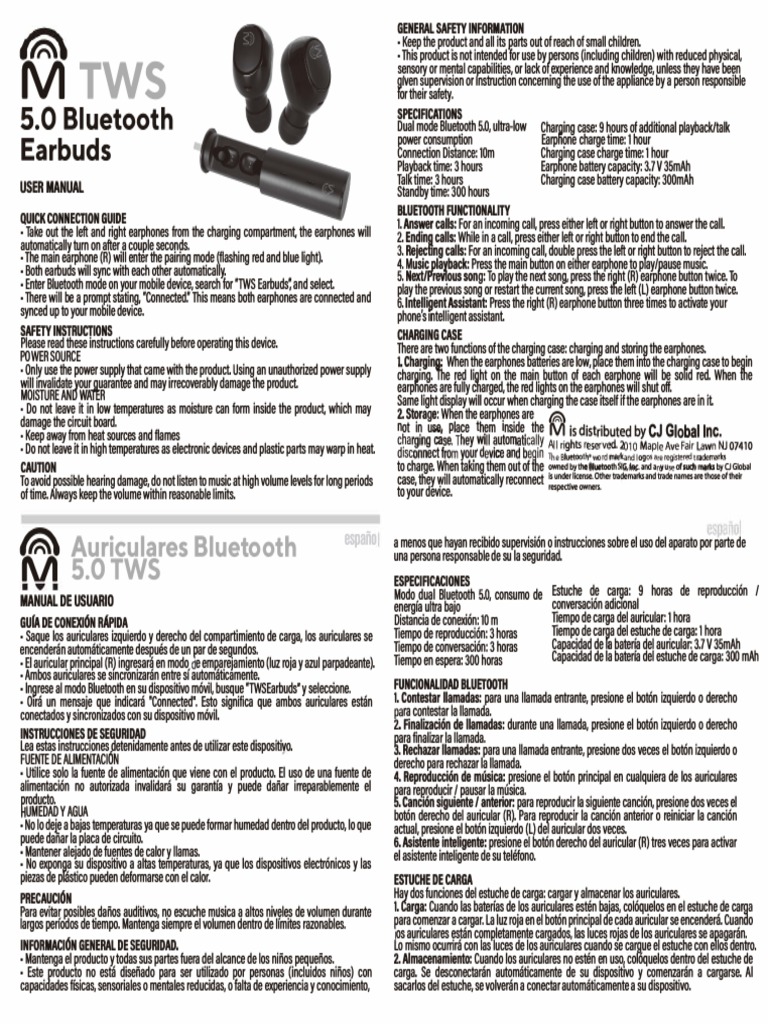 Bluet TH Earbuds | PDF | Electrical Engineering | Information And ...