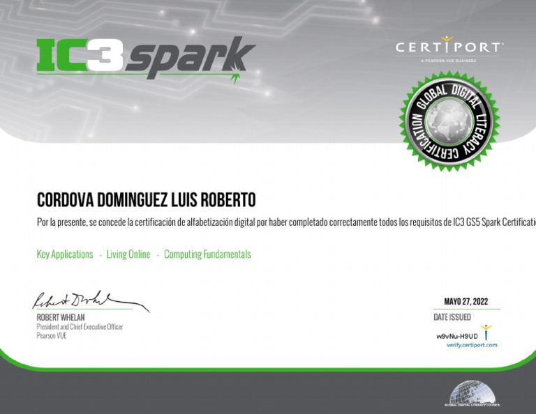 IC3 GS5 Spark Certification PDF | PDF