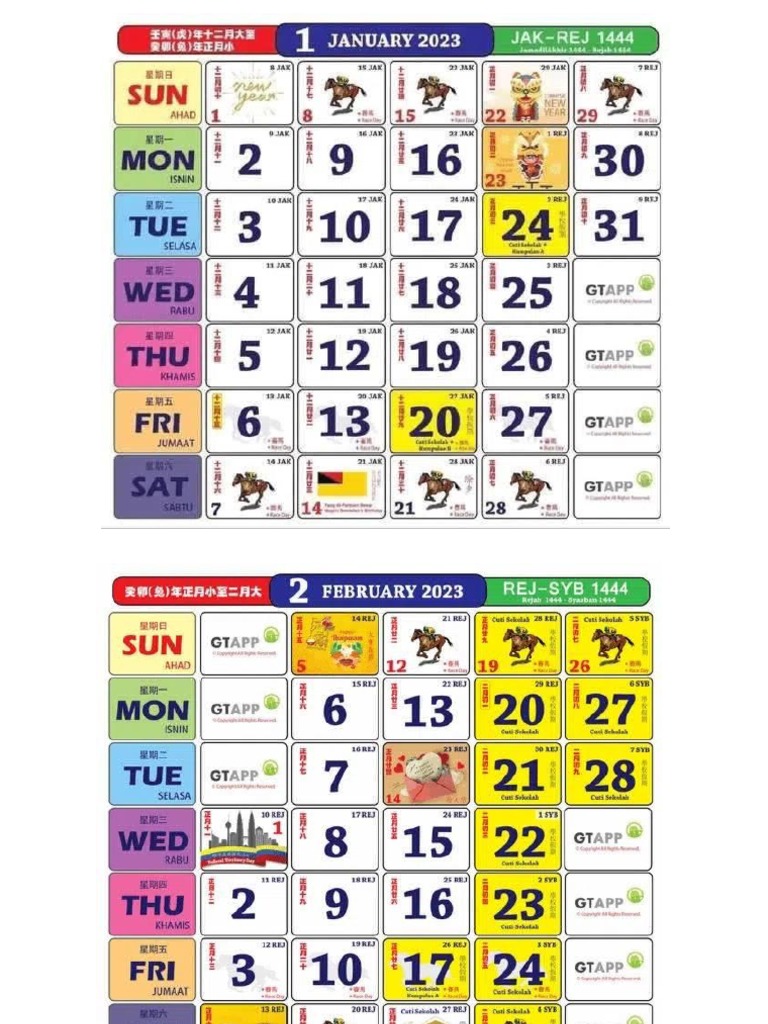 Kalender Kuda 2023 | PDF