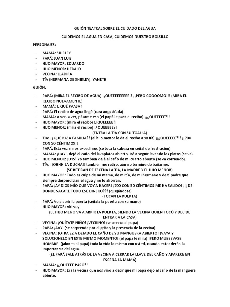 Guión Teatral | PDF