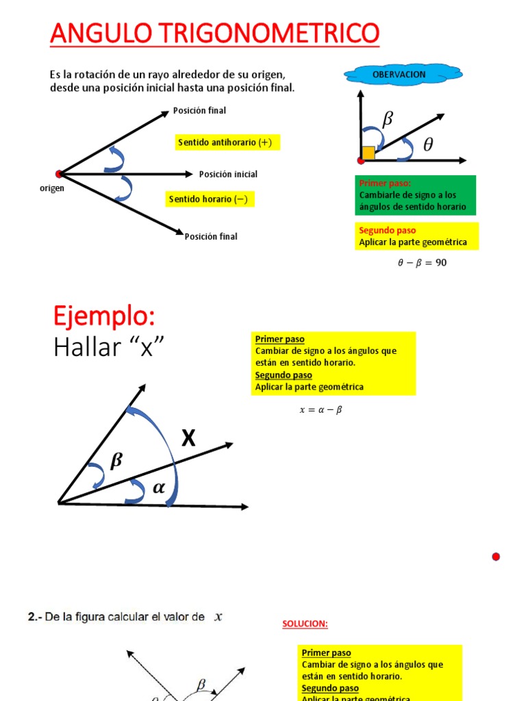 Angulo Trigonometrico-Sistemas de Conversion PDF | PDF | Geometría | Matemáticas