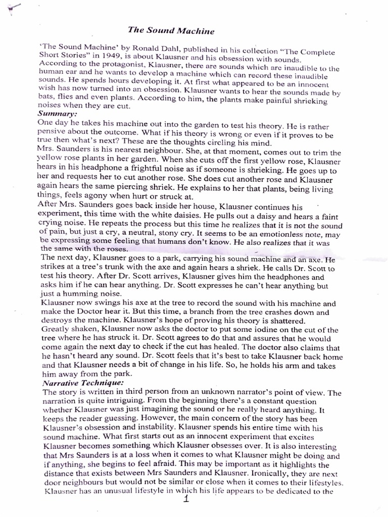 The Sound Machine-1 | PDF