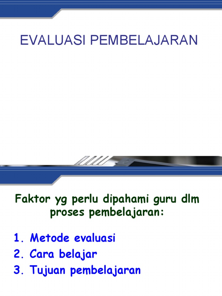 Konsep Dasar Evaluasi Pembelajaran | PDF