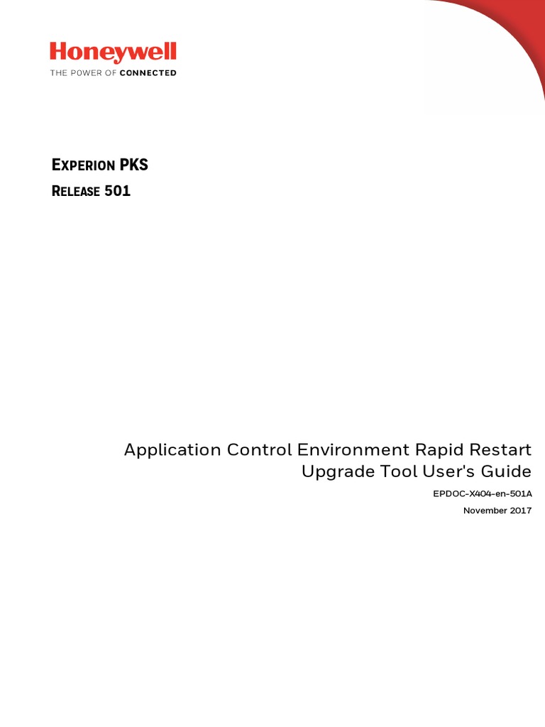 Application Control Environment Rapid Restart Upgrade Tool User's Guide EPDOC-X404-en-501A ...