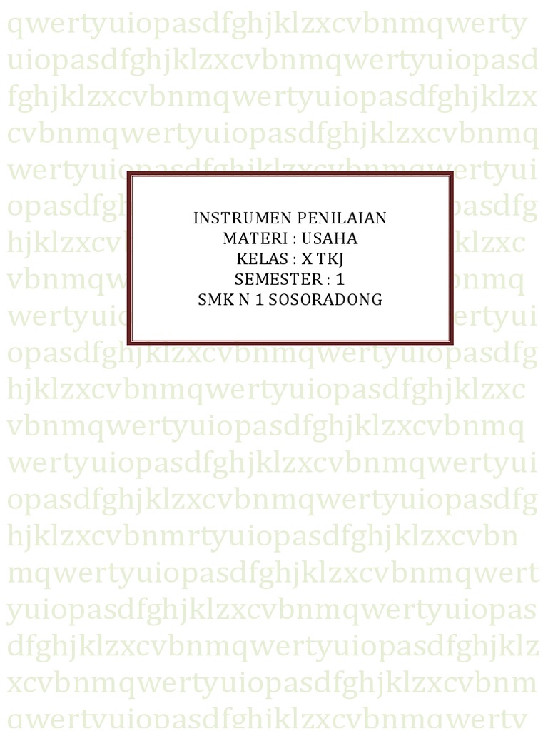 Instrumen Penilaian UKIN Fix Lisda PDF | PDF