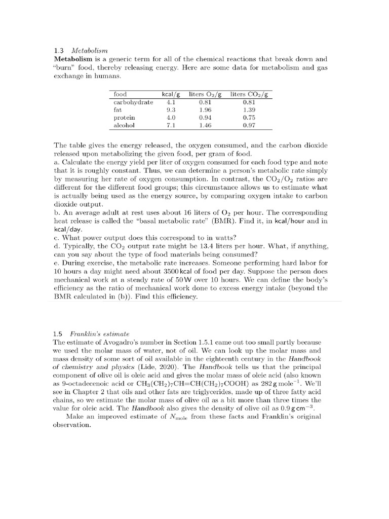 Bio Phys Set 1 | PDF