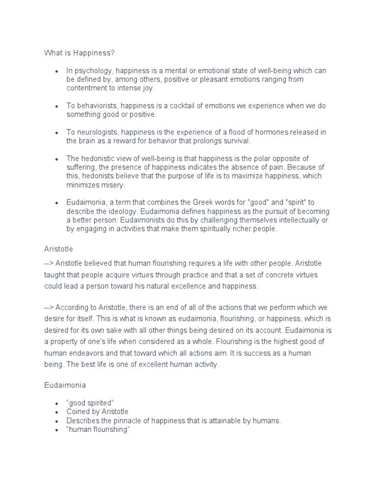 What Is Happiness | PDF | Happiness | Psychology