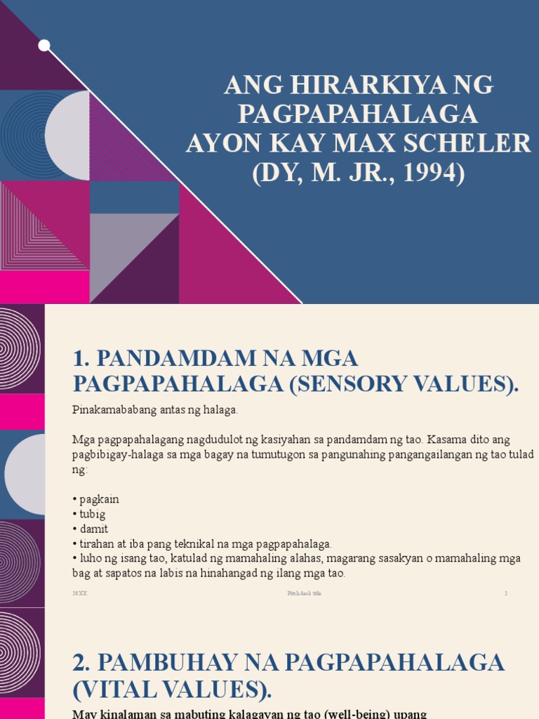 Ang Hirarkiya NG Pagpapahalaga Lesson 3 | PDF