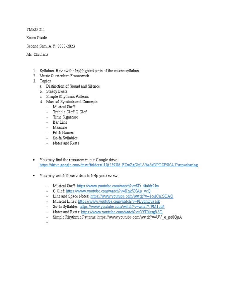 TMEG Exam Guide | PDF