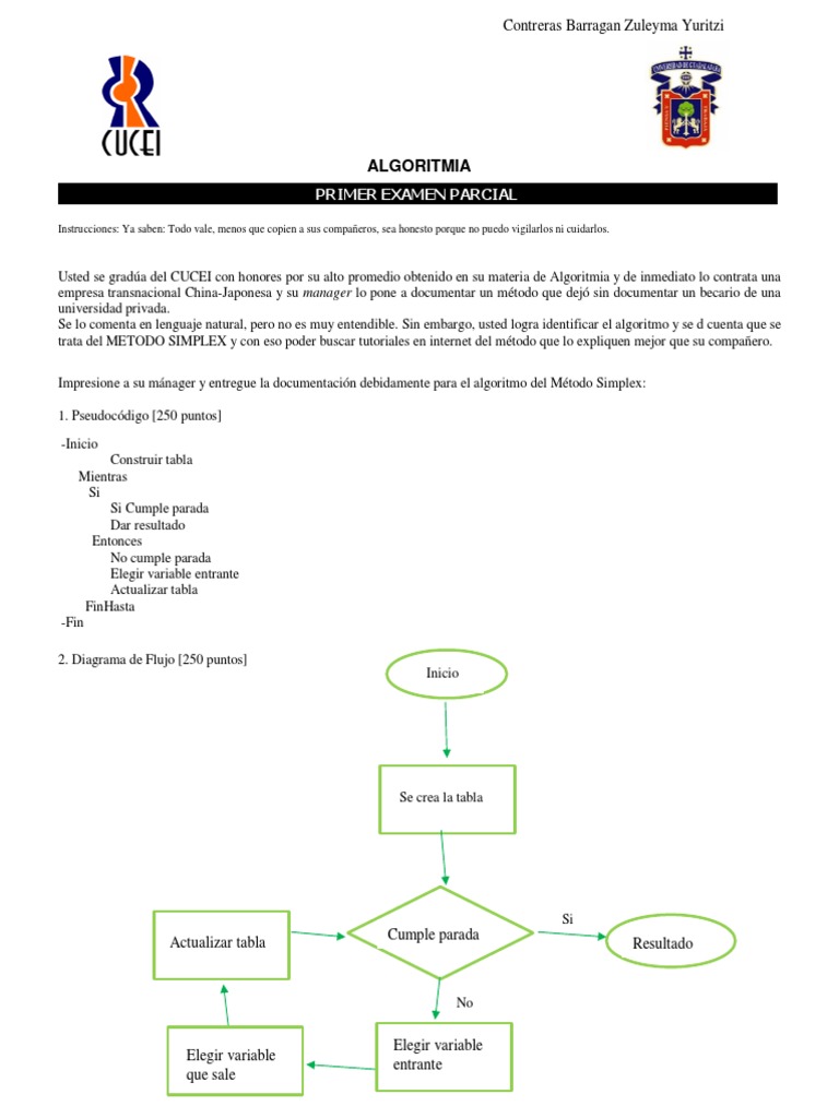 PRIMER PARCIAL Algoritmia | PDF