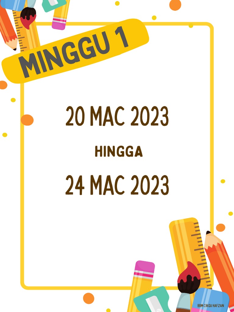 Divider RPH Minggu Persekolahan | PDF