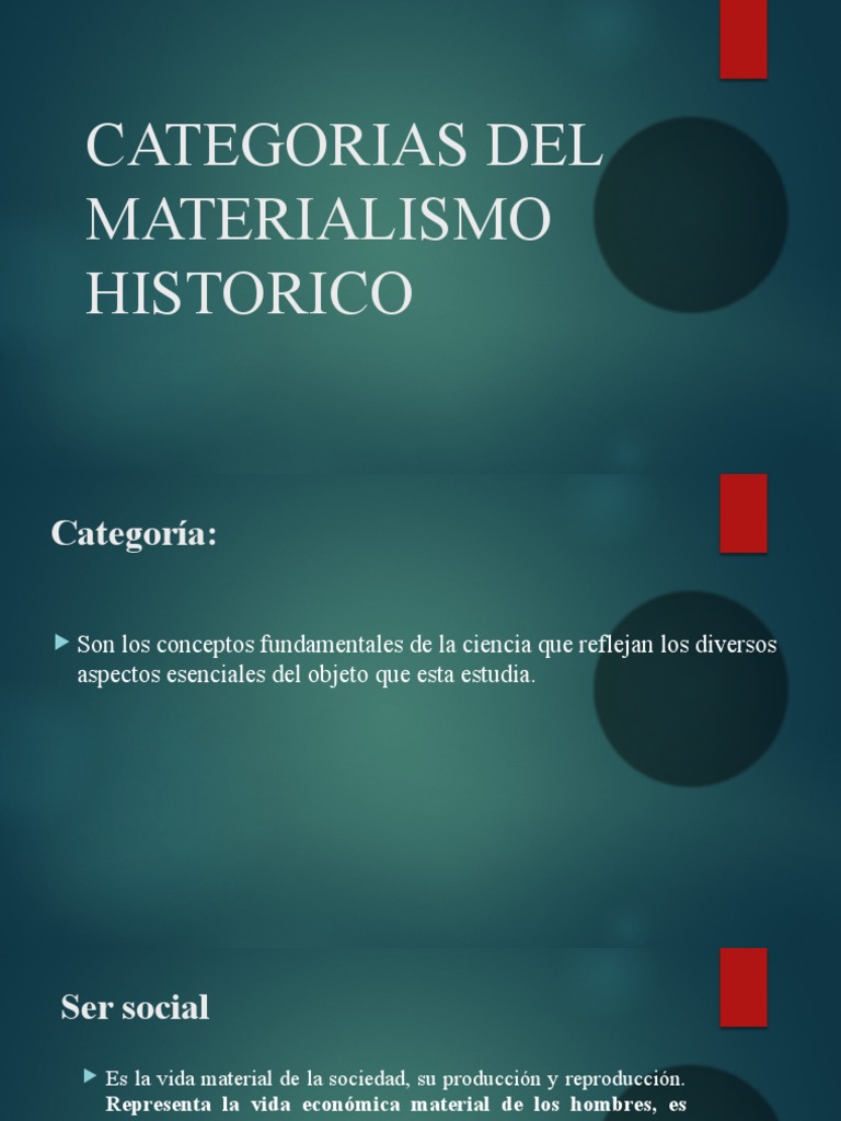 Categorias Del Materialismo Historico | PDF | Sociedad | Ideologías