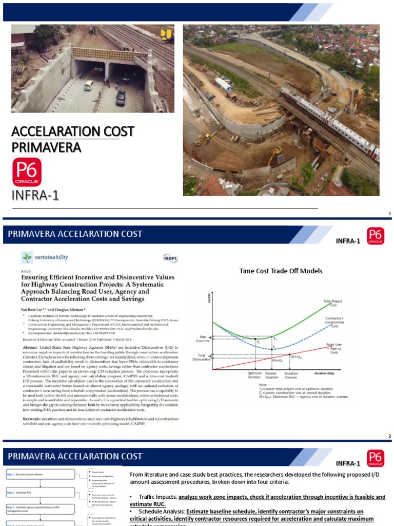 Primavera Acceleration Cost Analysis | PDF | Cost | Discounting