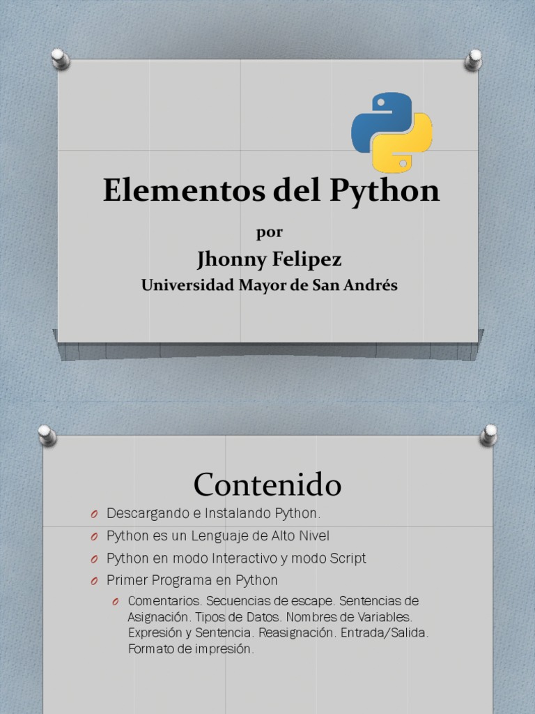 02 Elementos Del Python Pdf Pdf Python Lenguaje De Programación 2879