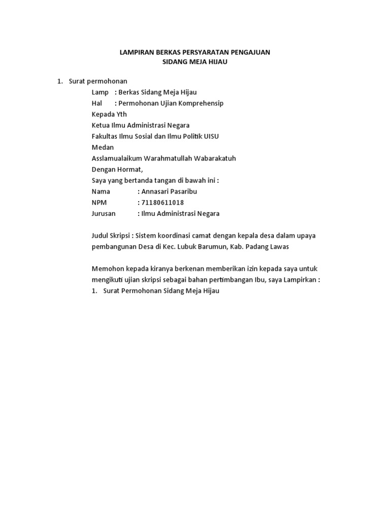 Lampiran Berkas Persyaratan Pengajuan | PDF