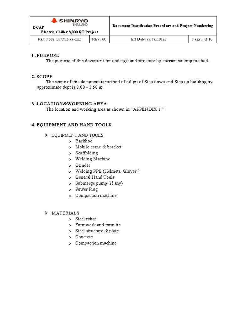 Caisson Sinking Method | PDF | Deep Foundation | Concrete