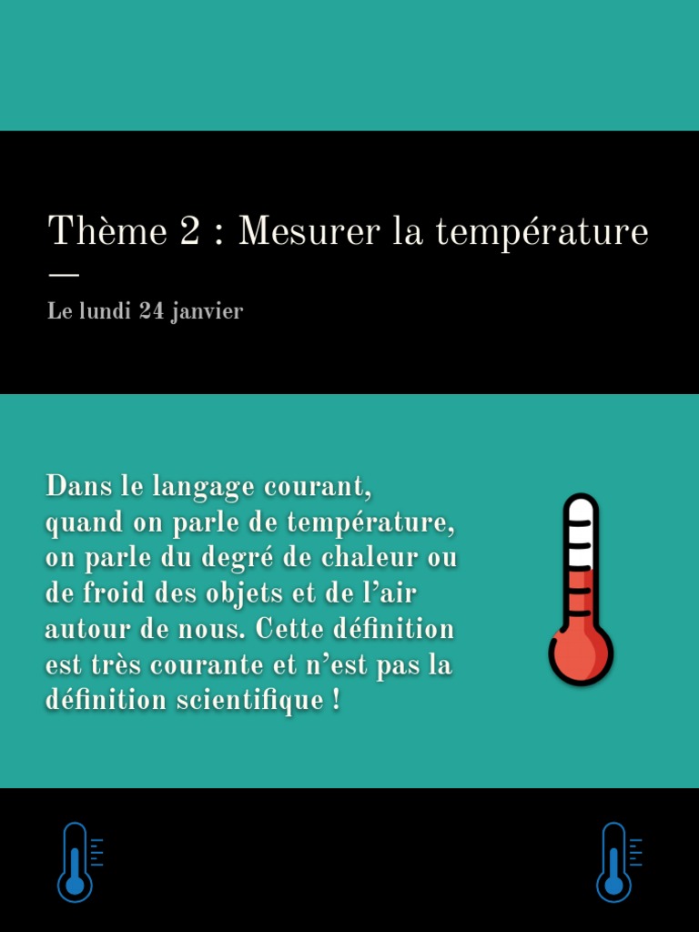 Mesurer la Température : Définitions et Outils | PDF | Thermomètre ...