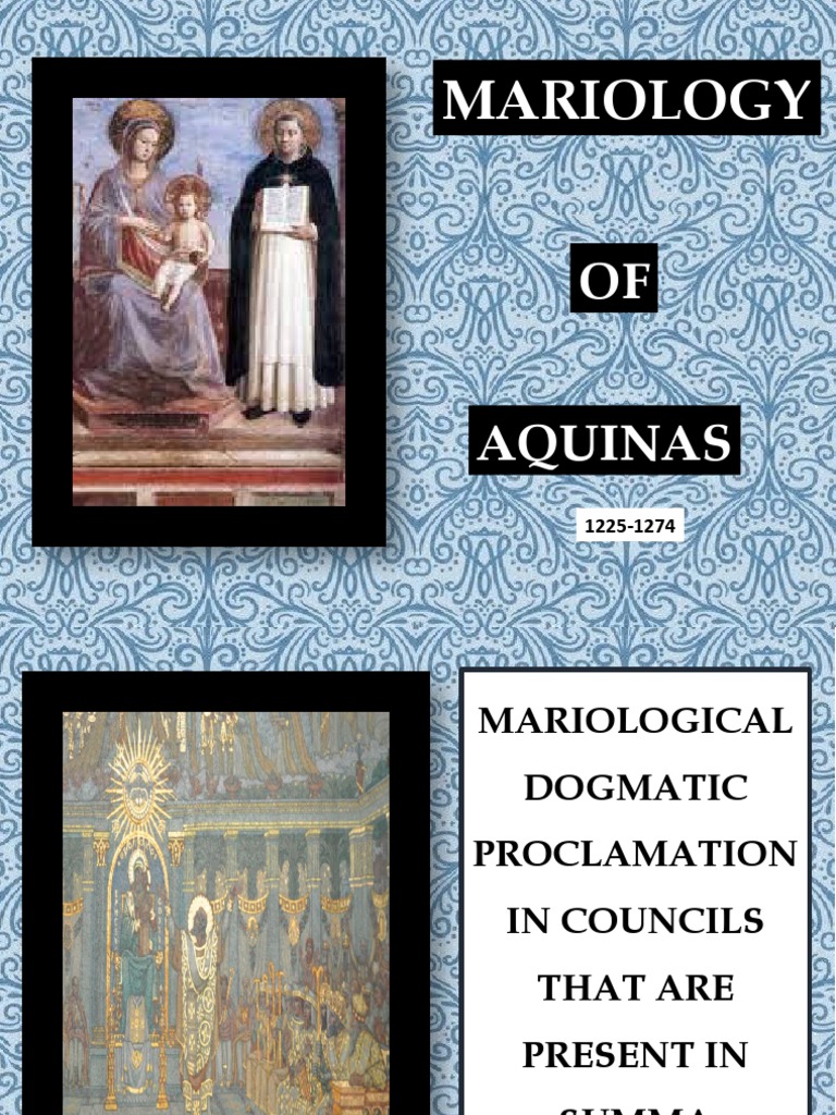 Mariology of Aquinas. | PDF | Sanctification | Mary, Mother Of Jesus