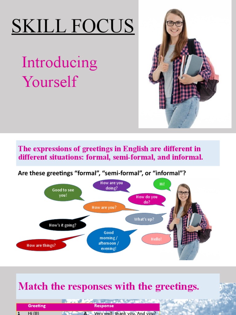 Introducing Yourself With Answers | PDF