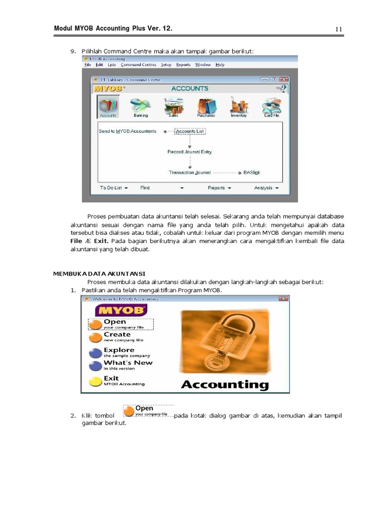 Cara Membuka Data Akuntansi MYOB | PDF | Pengelolaan Keuangan & Uang