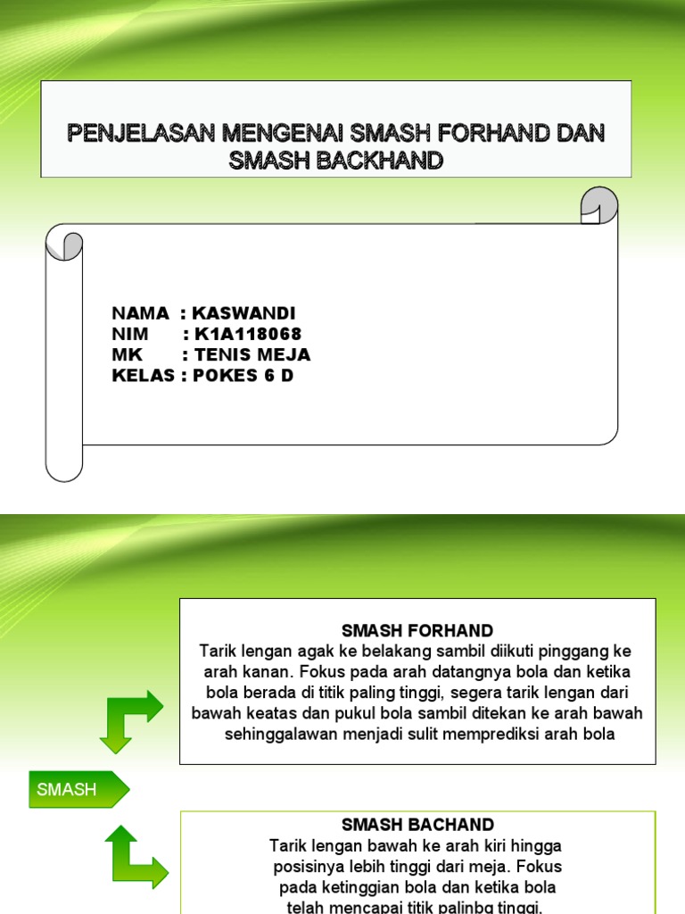 Smash Forhand and Backhand | PDF