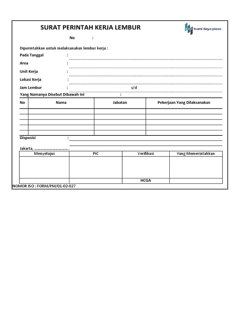 SPKL dan Rekap Lembur NEW | PDF