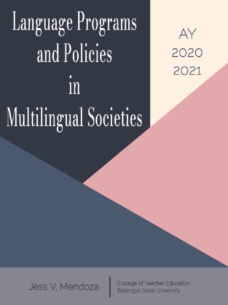 Prelims - Module On Language Programs and Policies in Multilingual ...